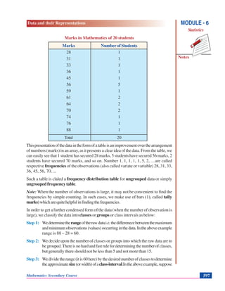Data and their representations - statistics | PDF