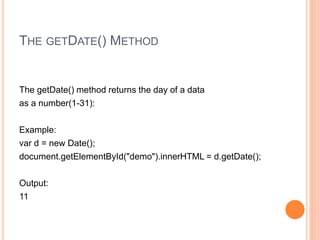 Data and time | PPTX | Web Development | Internet