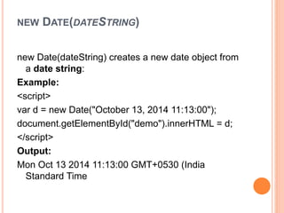 Data and time | PPTX | Web Development | Internet