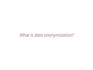 Data anonymization | PDF