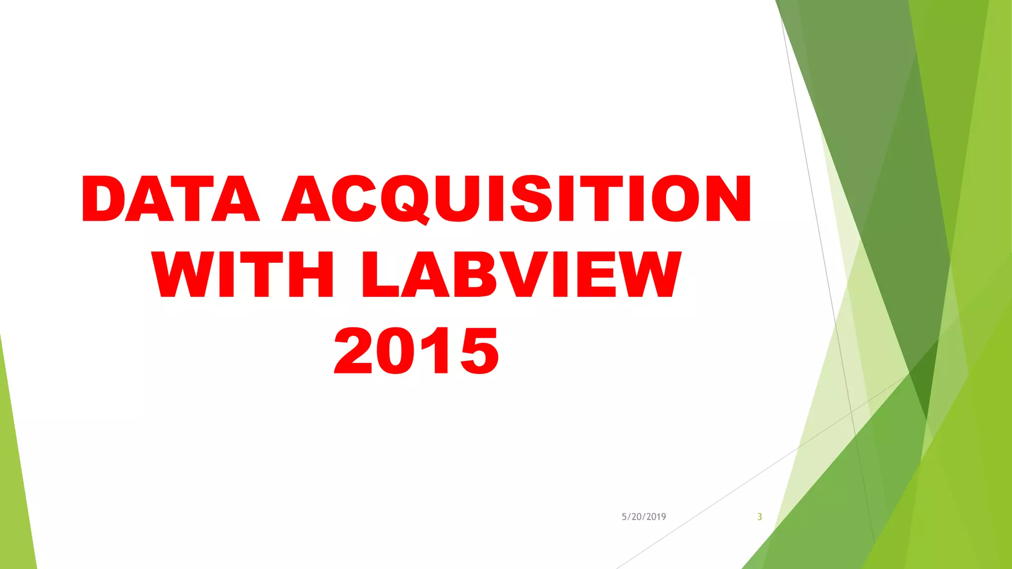 Data Acquisition Systems presentation | PPTX