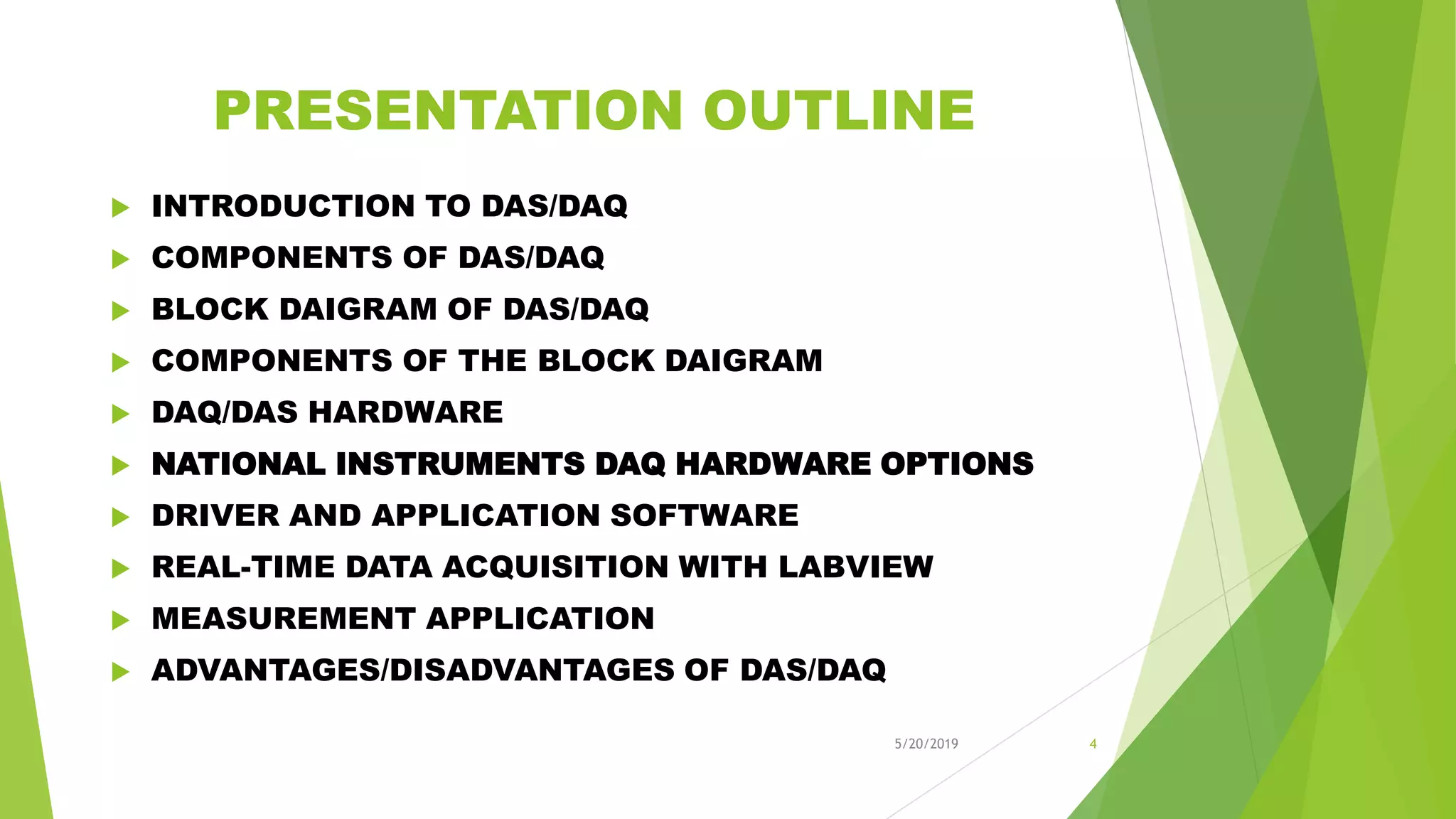 Data Acquisition Systems presentation | PPTX