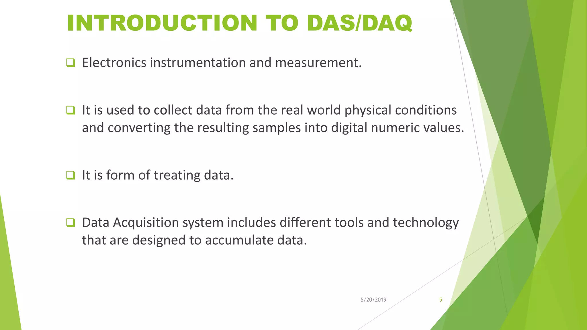 Data Acquisition Systems presentation | PPTX