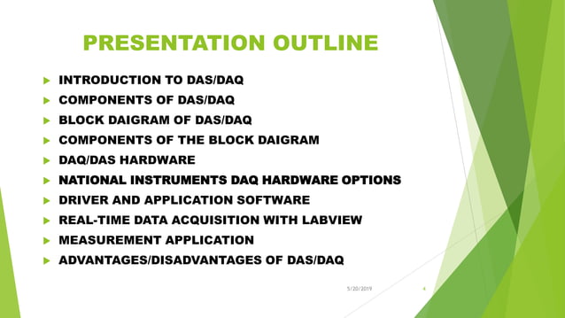 Data Acquisition Systems presentation | PPTX
