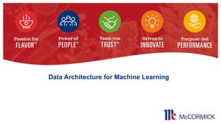 Data Architecture for Machine Learning | PPT