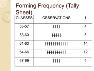 Data array and frequency distribution | PPTX