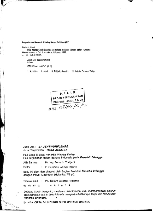 Data arsitek jilid 1 | PDF