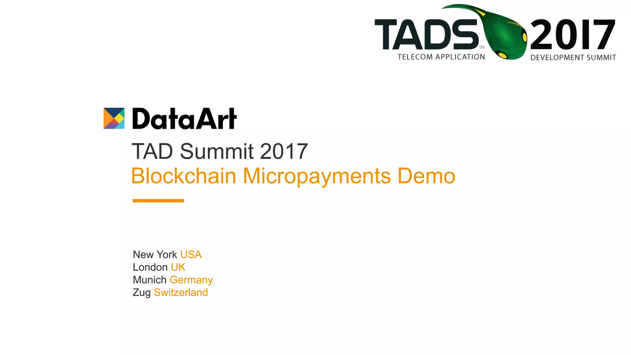 DataArt Innovation Showcase Blockchain Billing | PPT