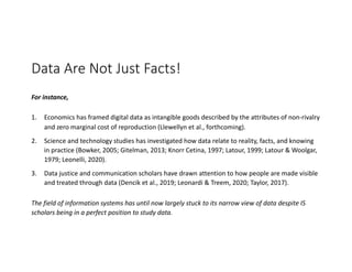 Beyond the Facts: Data as Digital-Semantic Artifacts | PPT