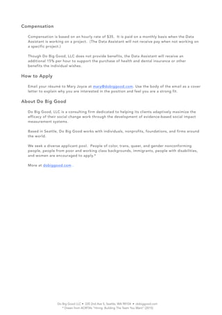 Job Description: Data Assistant | PDF