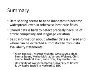 Data availability Study | PPTX | Databases | Computer Software and ...