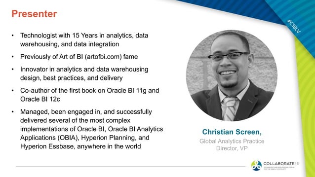 Collaborate 2018: How to Get Cross Functional Reporting with an ...