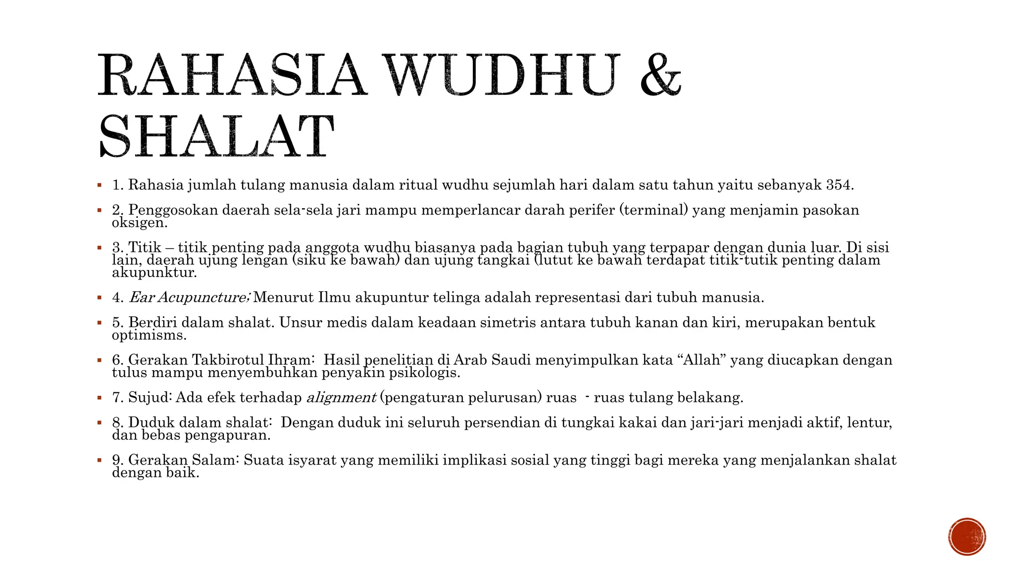 Manfaat Wudhu & Shalat Bagi Kesehatan Baik Rohani Maupun Jasmani | PPTX