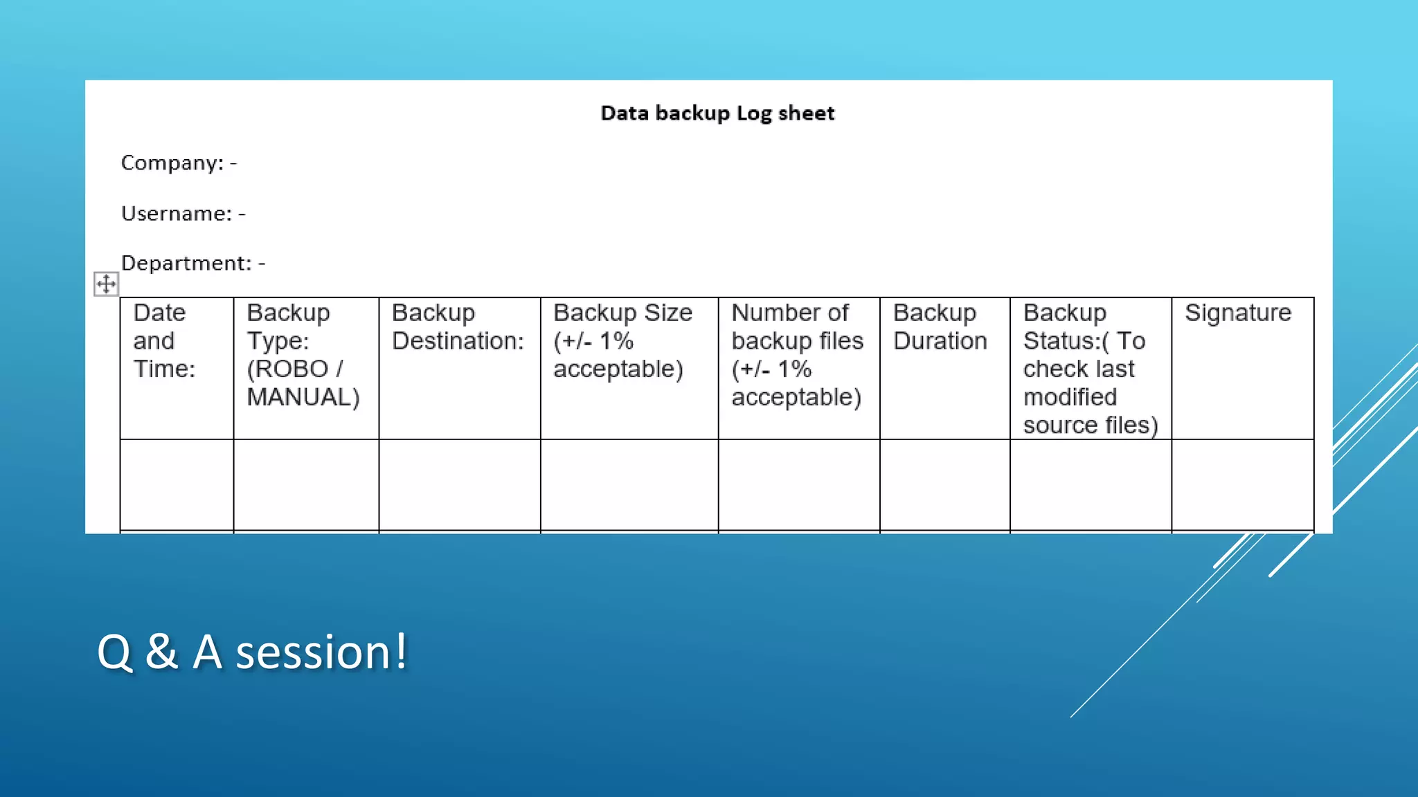 Data backup and recovery process | PPT