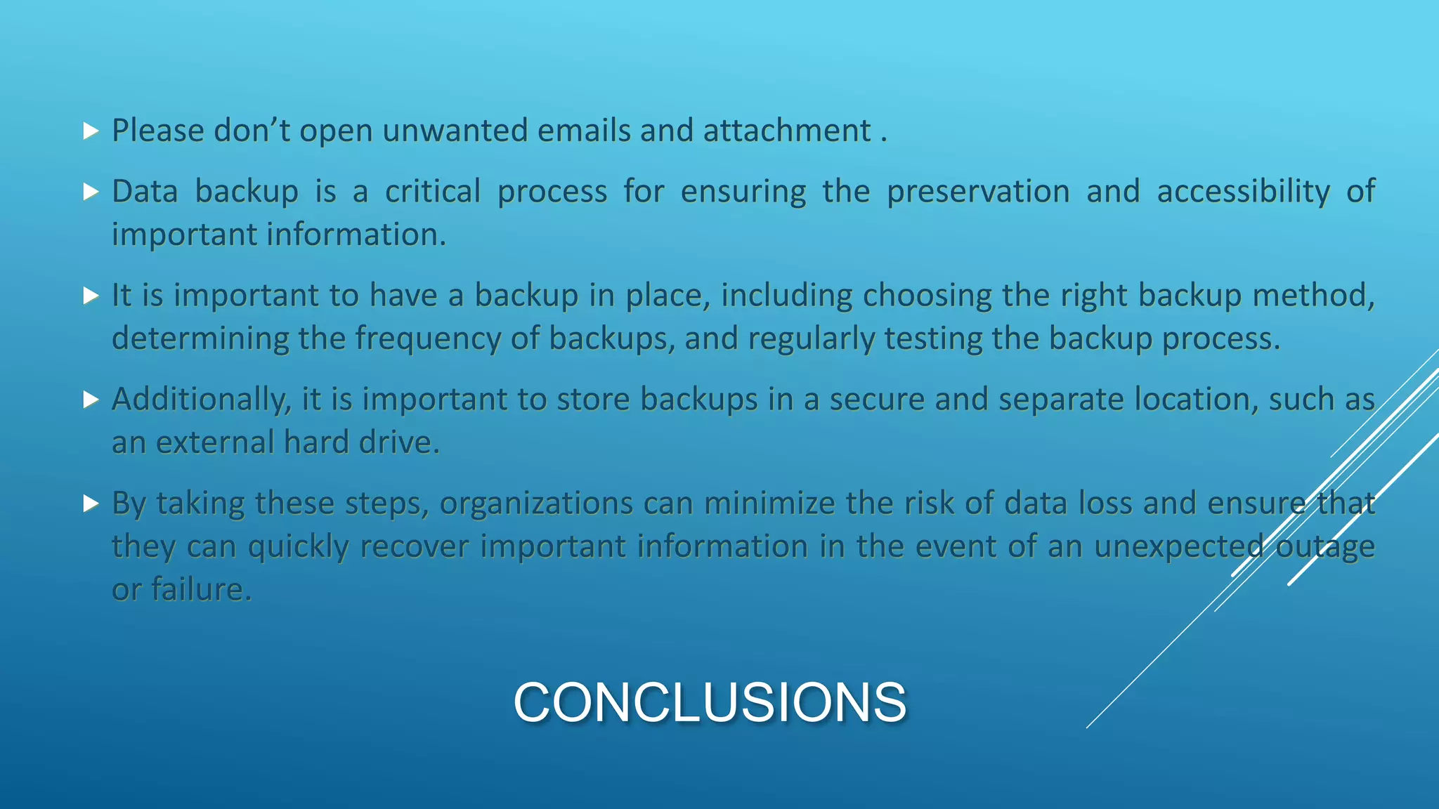 Data backup and recovery process | PPTX