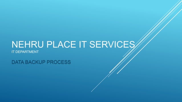 Data backup and recovery process | PPT