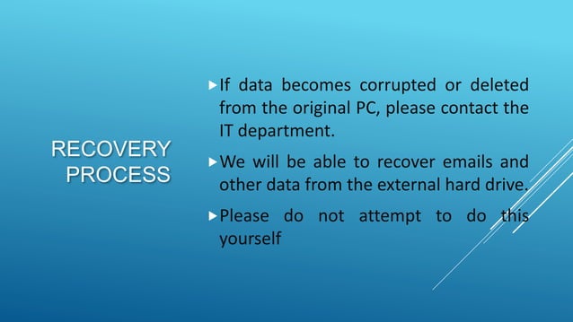 Data backup and recovery process | PPT