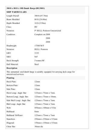 Data barge 300ft | DOCX