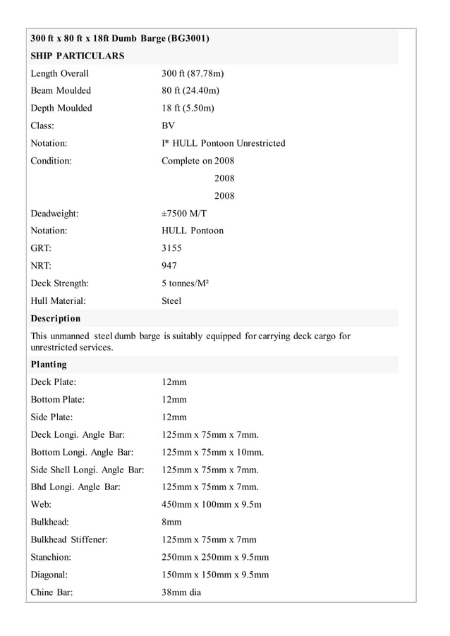 Data barge 300ft | DOCX