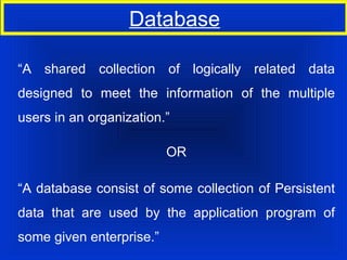 Database | PPT