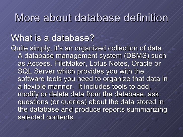 Database