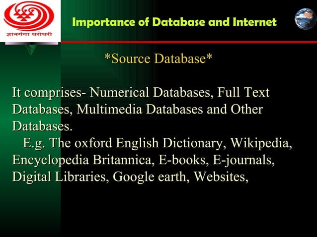 Importance of Database in Library | PPT | Databases | Computer Software ...