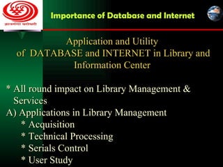 Importance of Database in Library | PPT