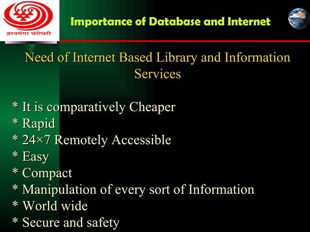 Importance of Database in Library | PPT | Databases | Computer Software ...
