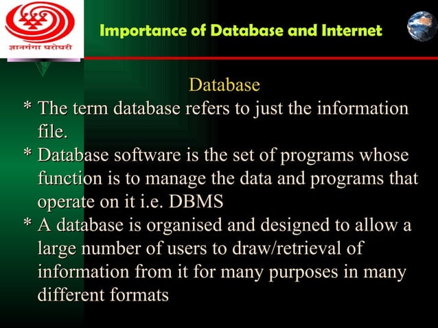 Importance of Database in Library | PPT | Databases | Computer Software ...