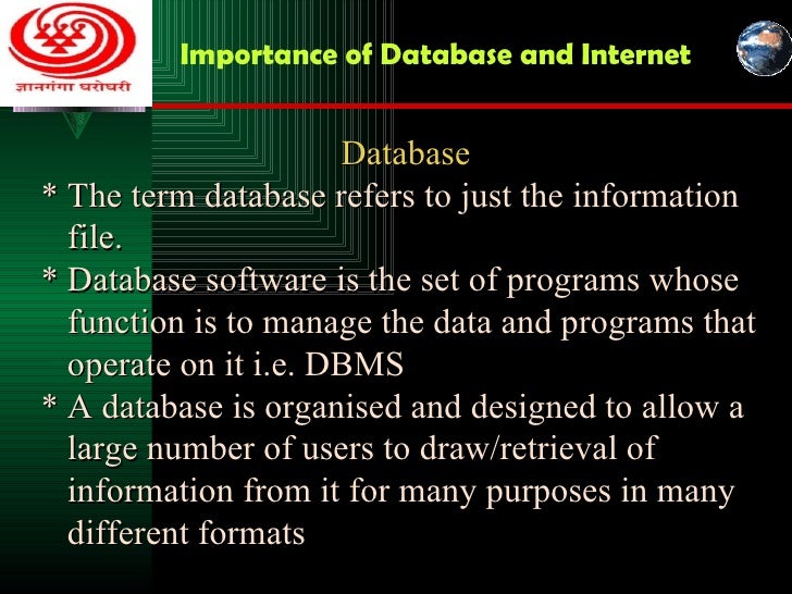 Importance of Database in Library Importance of Database in Library
