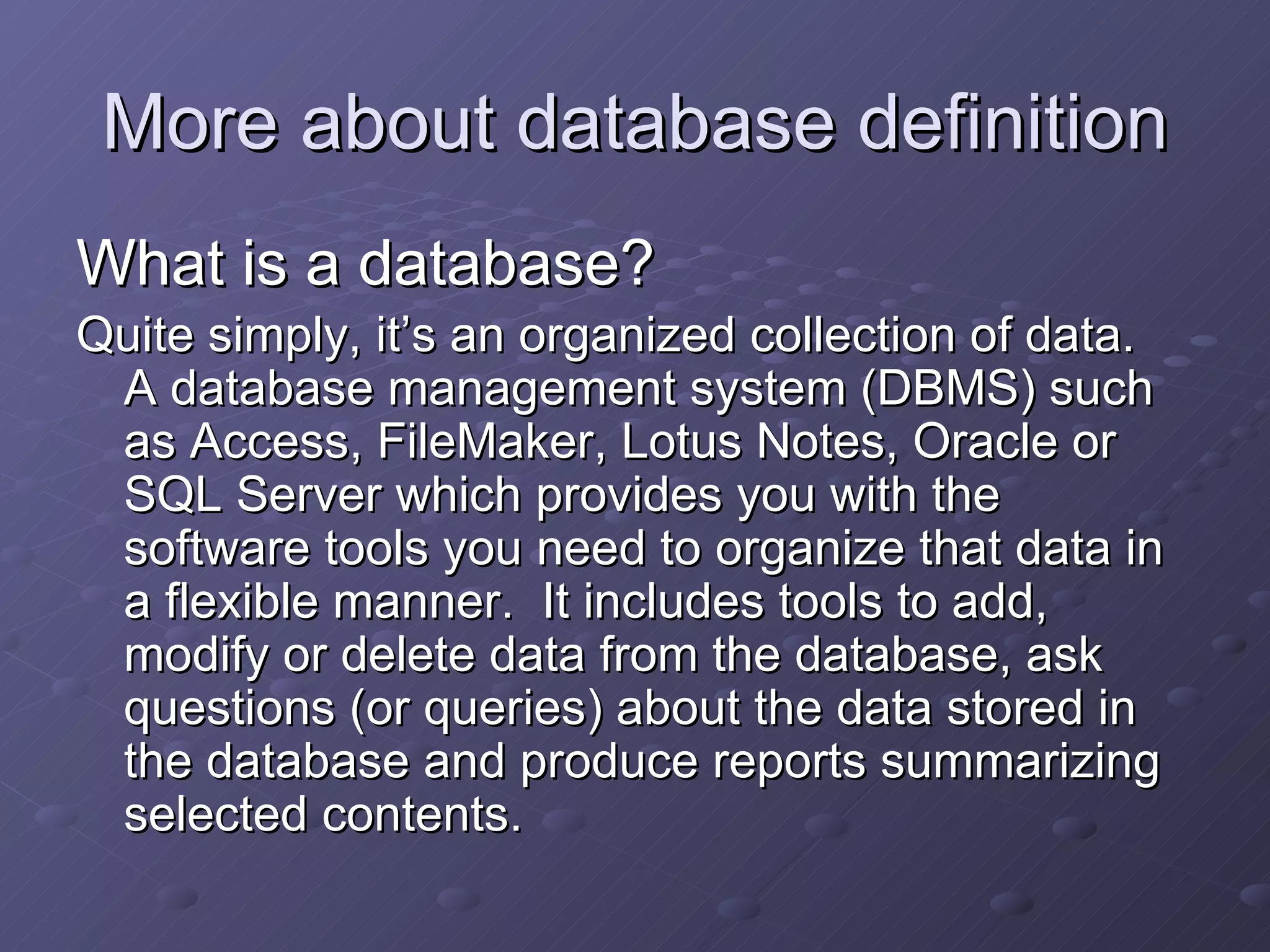 Database | PPT