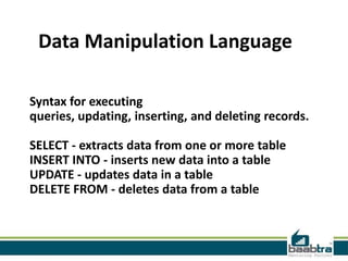 Database | PPTX | Databases | Computer Software and Applications