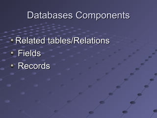 Database | PPT
