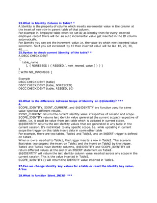Sql Server Interview Question | DOCX
