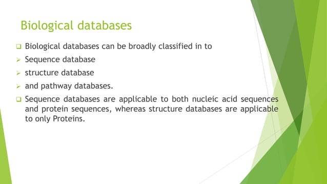 Database in bioinformatics | PPTX