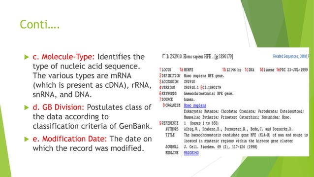 Database in bioinformatics | PPTX