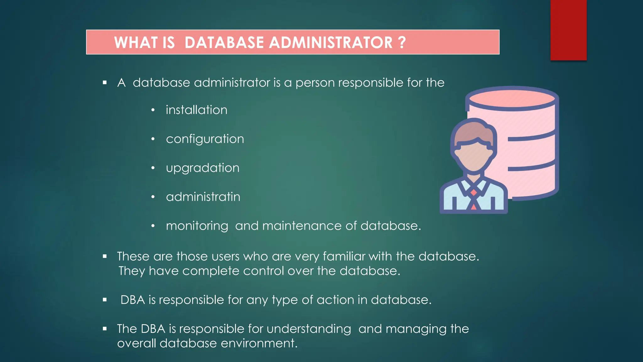 Database Administrator: Roles & Responsibilities | PDF