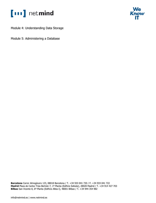 Database administration-fundamentals-mta-exam-98-364 | PDF