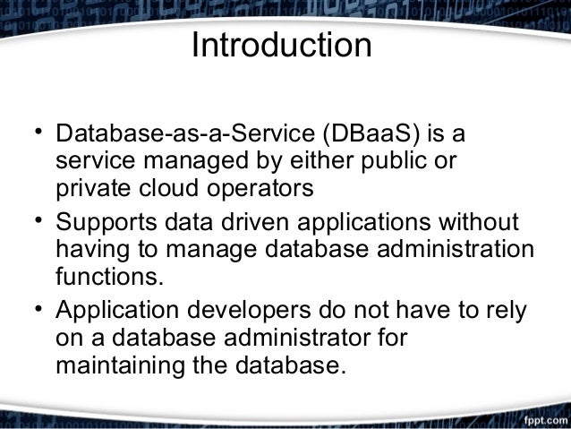 Database As A Service Dbaas