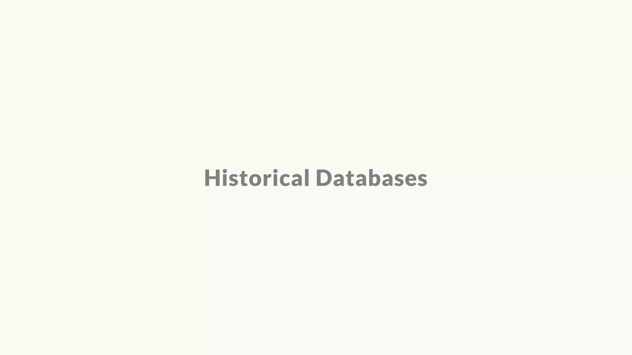 Database Systems - A Historical Perspective | PDF