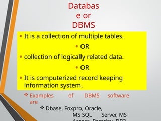 DATABASE Concepts - Essential for begineers | PPT