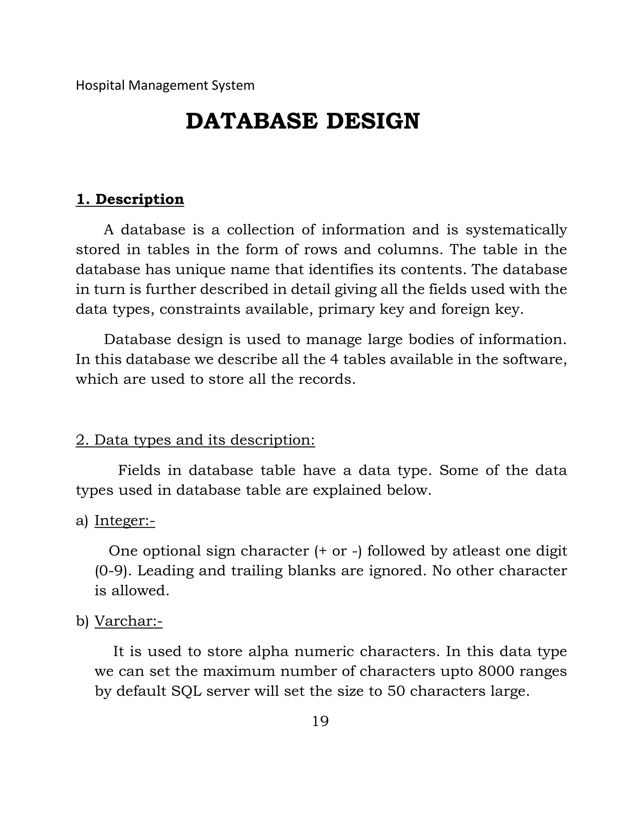 Database design | DOCX