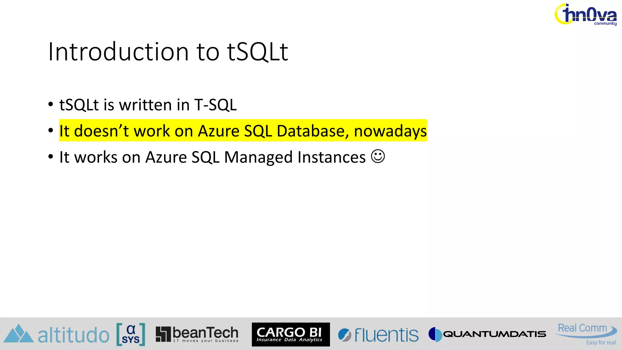 Database Development Unit Test With Tsqlt Ppt 