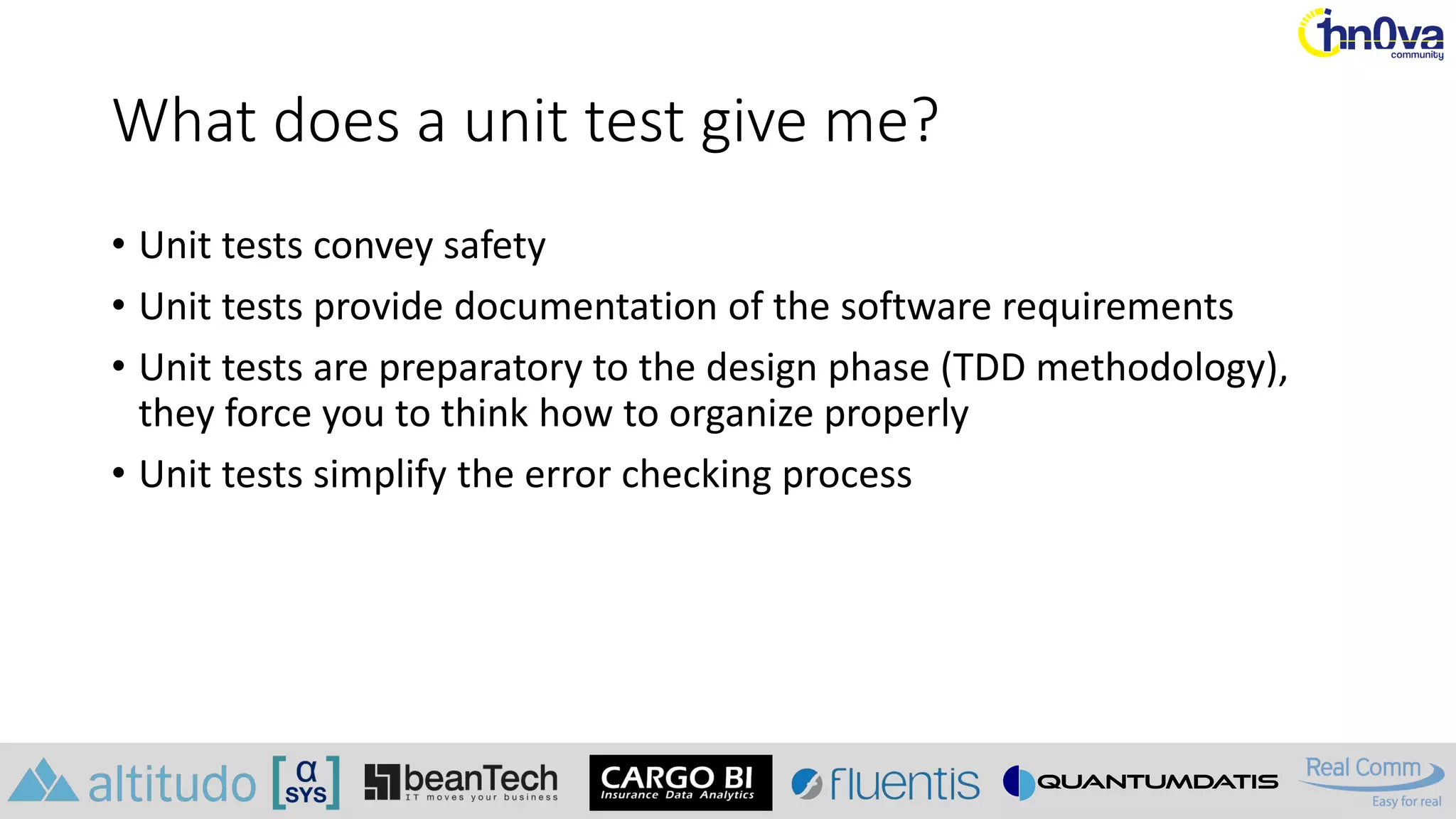 Database development unit test with tSQLt | PPT