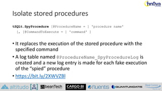 Database development unit test with tSQLt | PPT