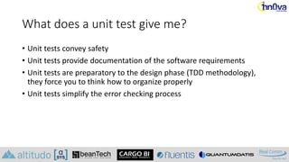 Database development unit test with tSQLt | PPT