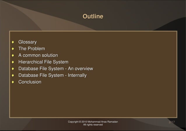 Database File System | PPT