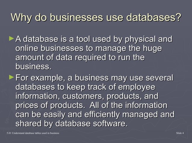 Database Fundamentals | PPT
