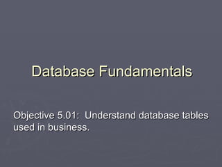 Database Fundamentals | PPT