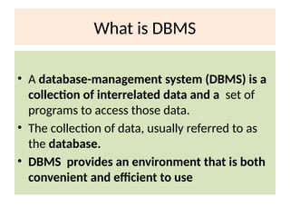 Database-Management-System - Topic Data Models | PPTX